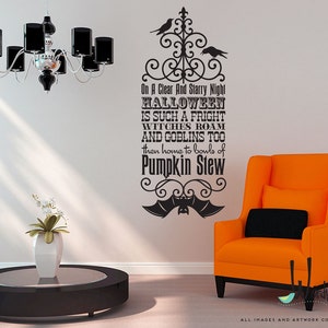 Witches Roam Halloween Wall Decal or Wall Sticker - Vinyl Wall Decal ...