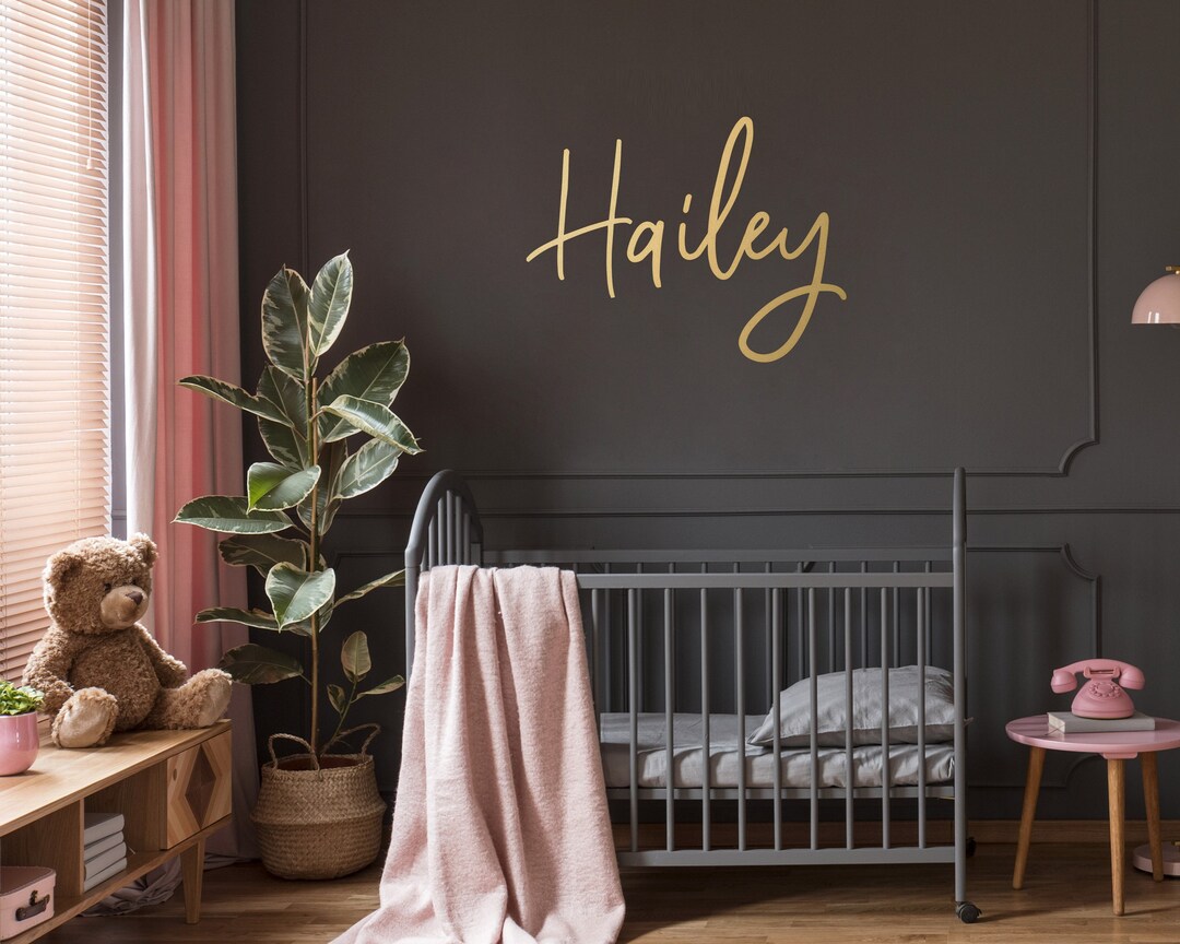 Personalized Name Wall Decal - Custom Wall Sticker, Baby Above Crib or ...