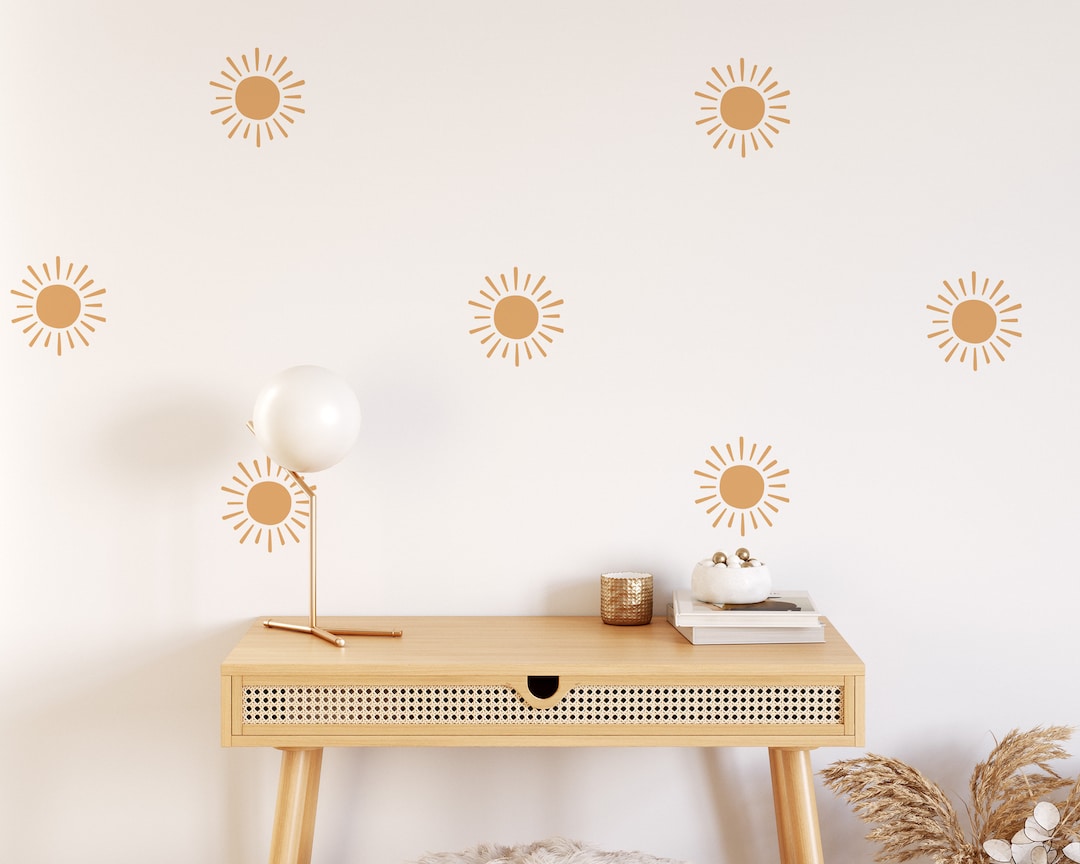 Sunshine Wall Decals, Set of 20 Individual Sunbursts, Cute Kids Room ...