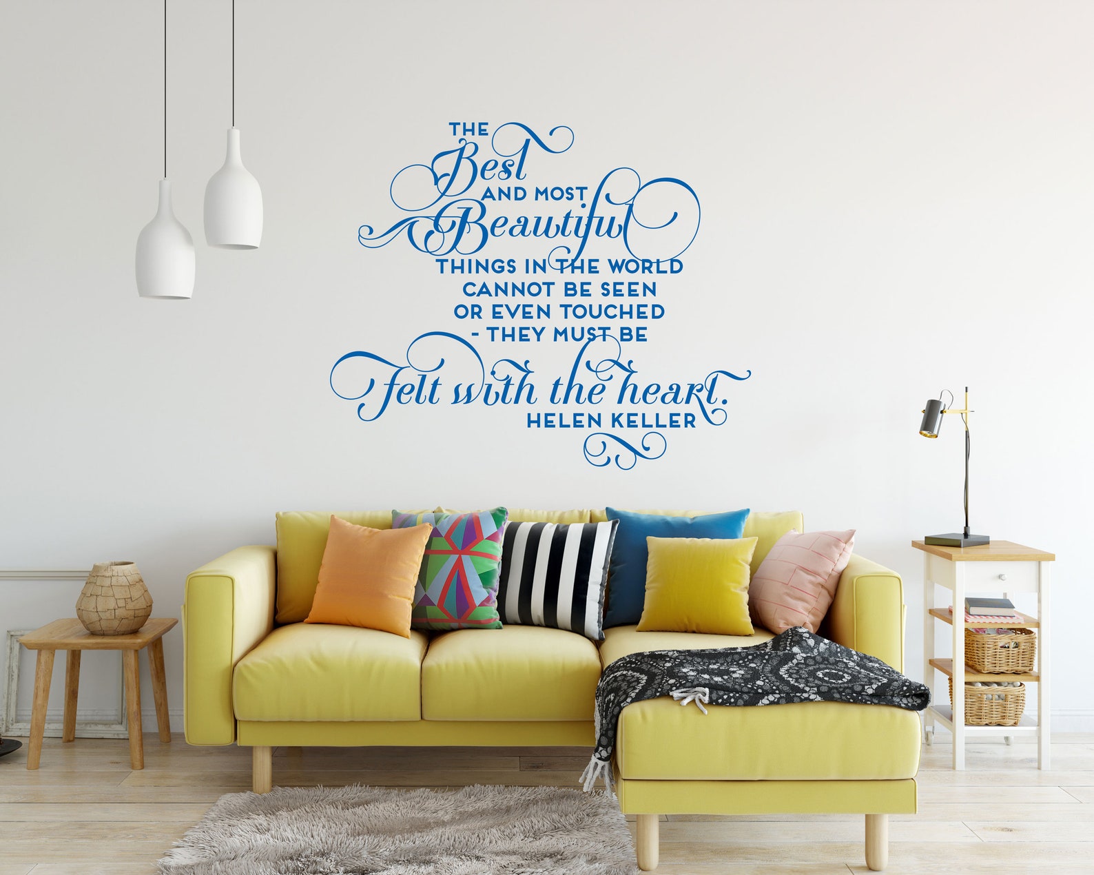 Helen Keller Quote Wall Decal the Best and Most Beautiful - Etsy