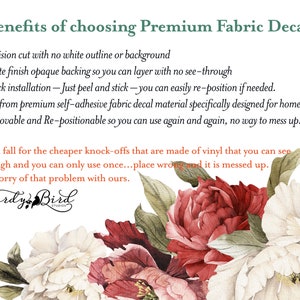 Flower Decals, Large Pink and Red Flower Decals Wall Stickers ...