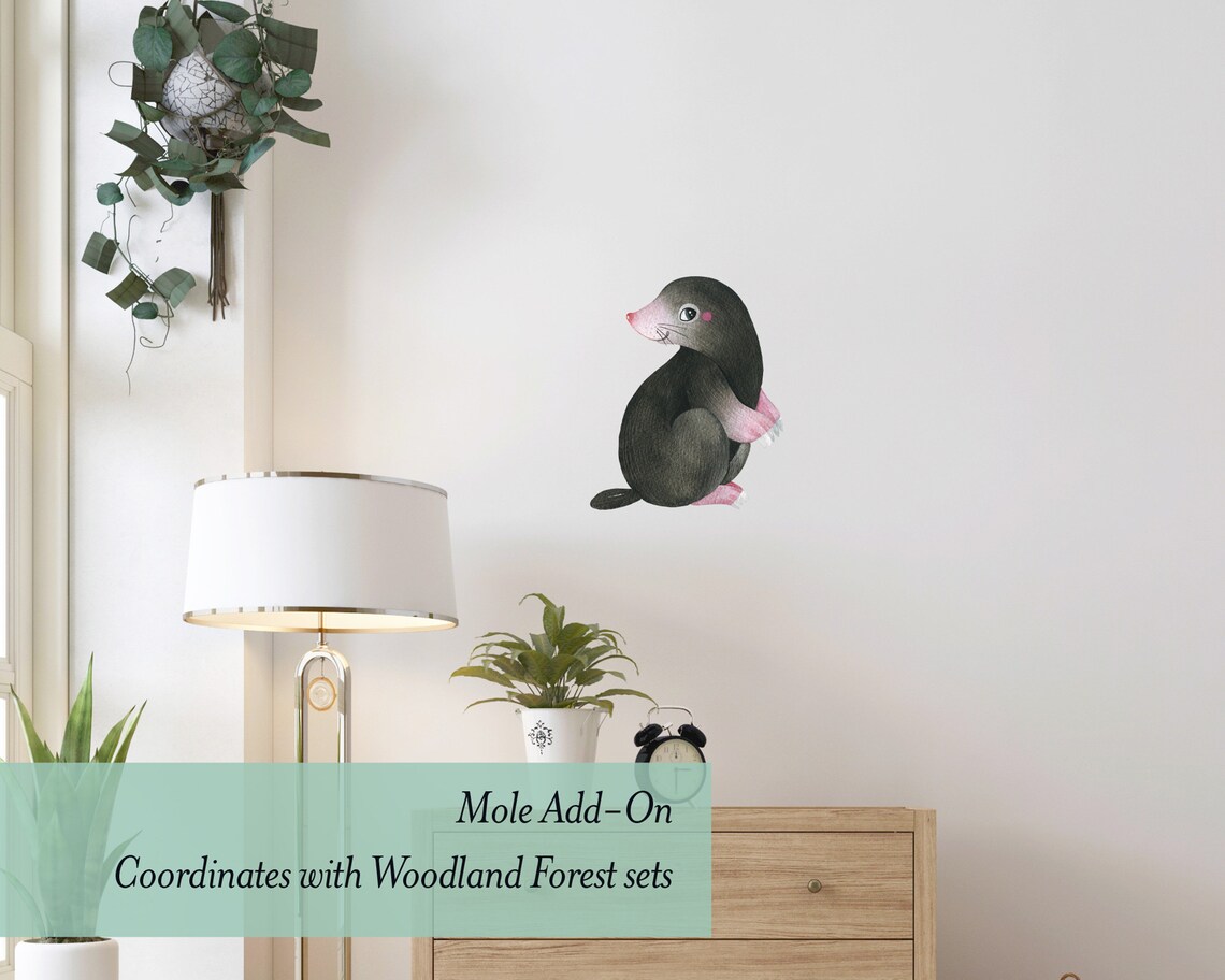 Mole Wall Decal Made With Peel and Stick Fabric Wallpaper - Etsy