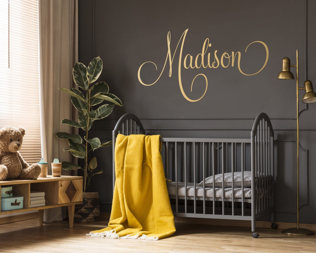 Personalized Name Wall Decal - Custom Wall Sticker, Baby Above Crib or ...
