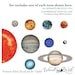 Sun & Planets Wall Stickers Set, Solar System Kids Room Decor or ...