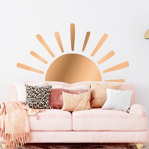 Large Half Sun Wall Decal - Nursery Decor, Kids Room Wall Art ...