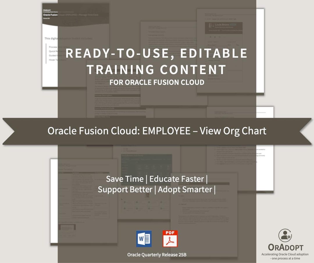 Employee View Org Chart - Oracle Fusion Cloud HCM | Editable Process ...