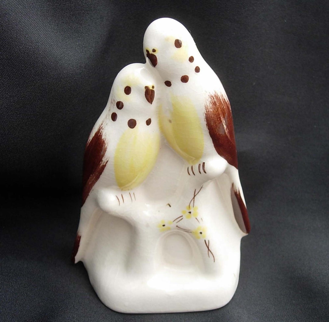 Sweet Pair of Parakeets Wall Pocket - Etsy