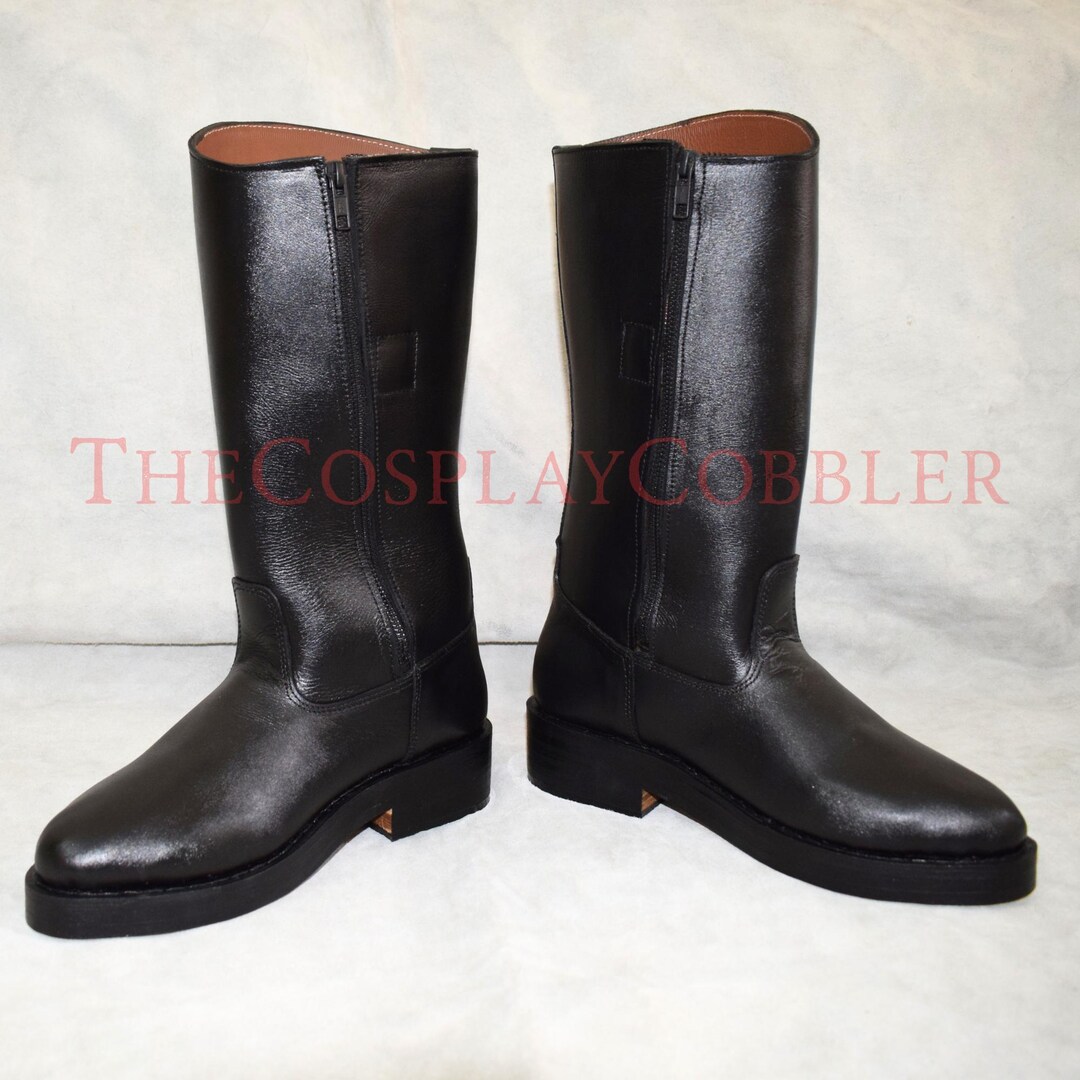 Custom-made Star Wars Imperial Officer Boots, Genuine Black Leather ...