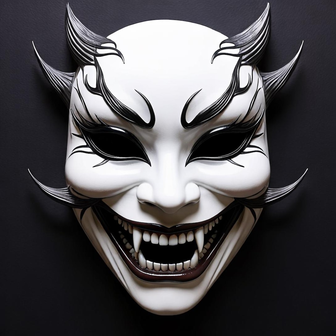 3D Printed Oni Mask | Wearable Mask | Cosplay or Display Piece - Etsy