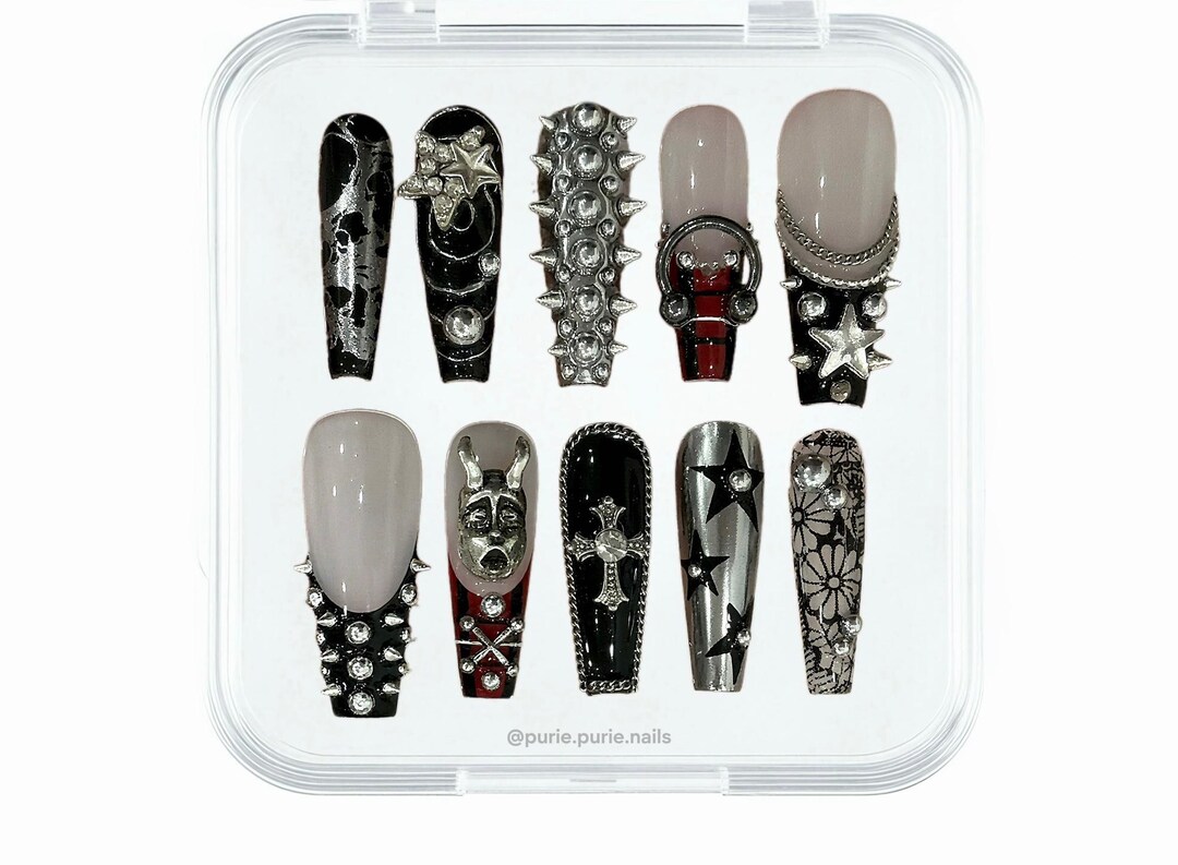 Dark Armor Press-on Nails - Etsy