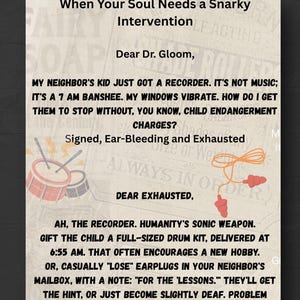 Recorder Humor Print, Funny Digital Print, Dark Humor, Mental Health - Etsy