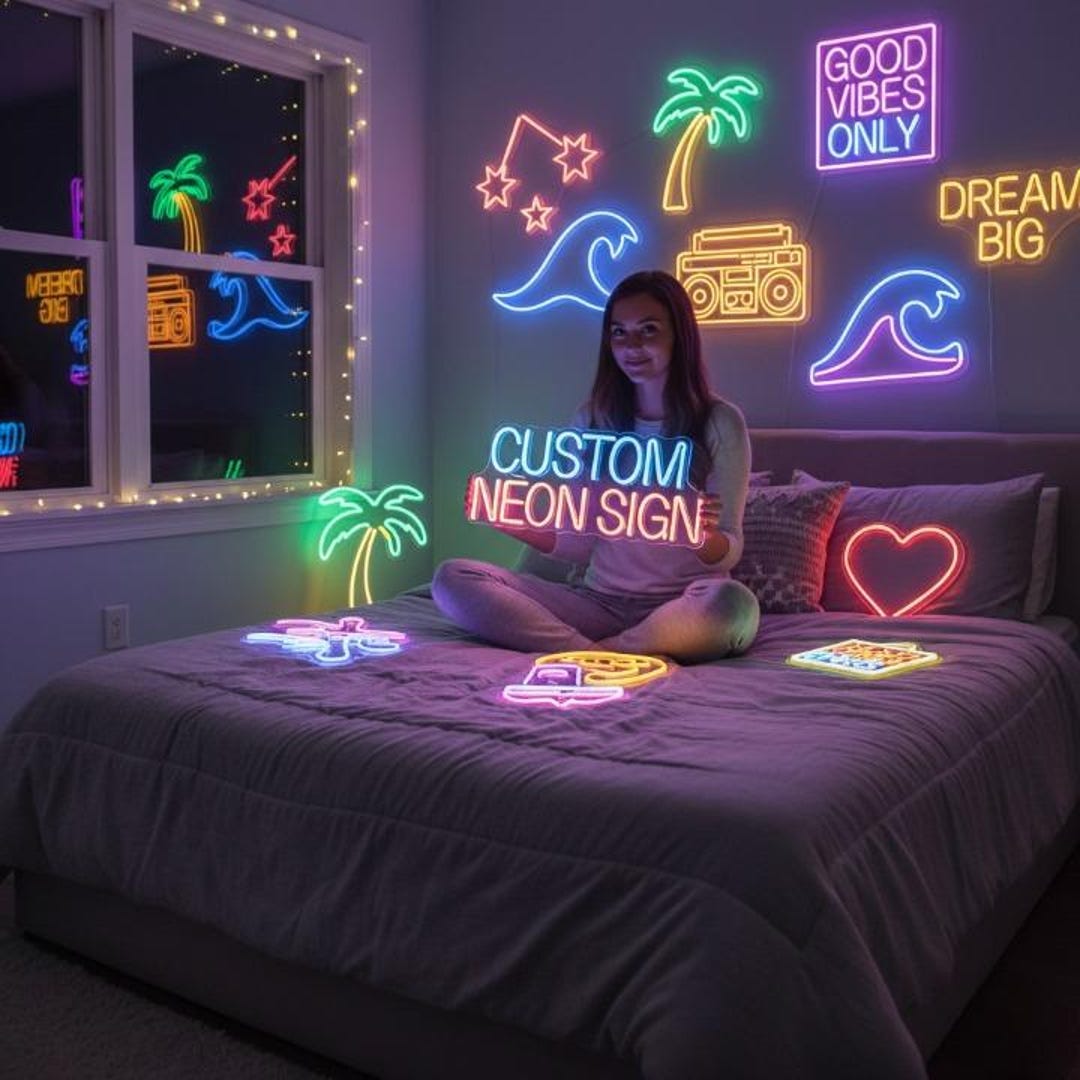 Handmade Neon Sign | Custom Neon Sign | Neon Sign | Neon Sign Bedroom ...