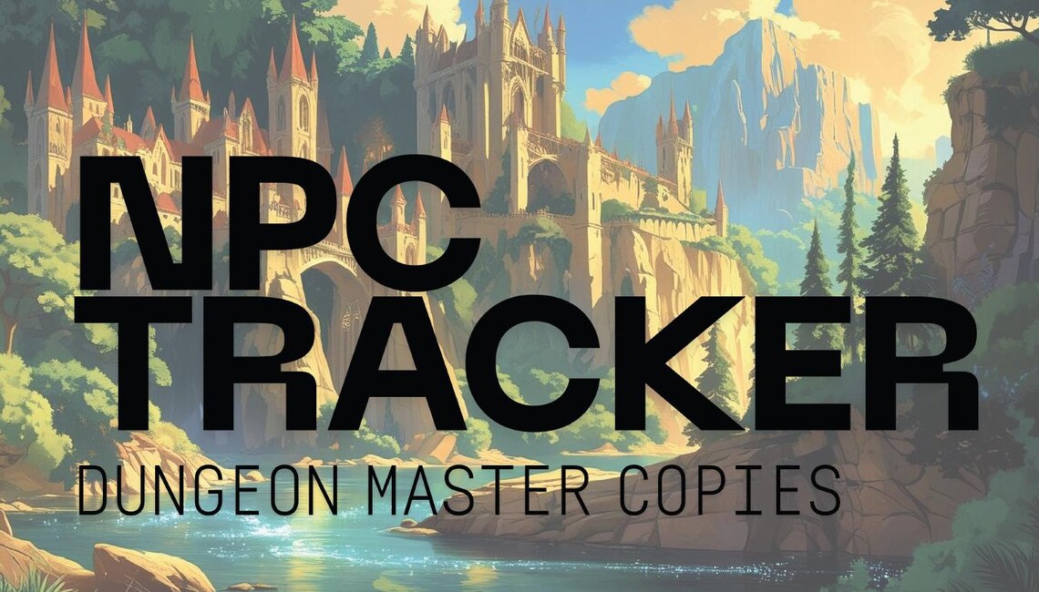 D&D NPC Tracker Sheets: Printable Character Trackers for Dms and ...