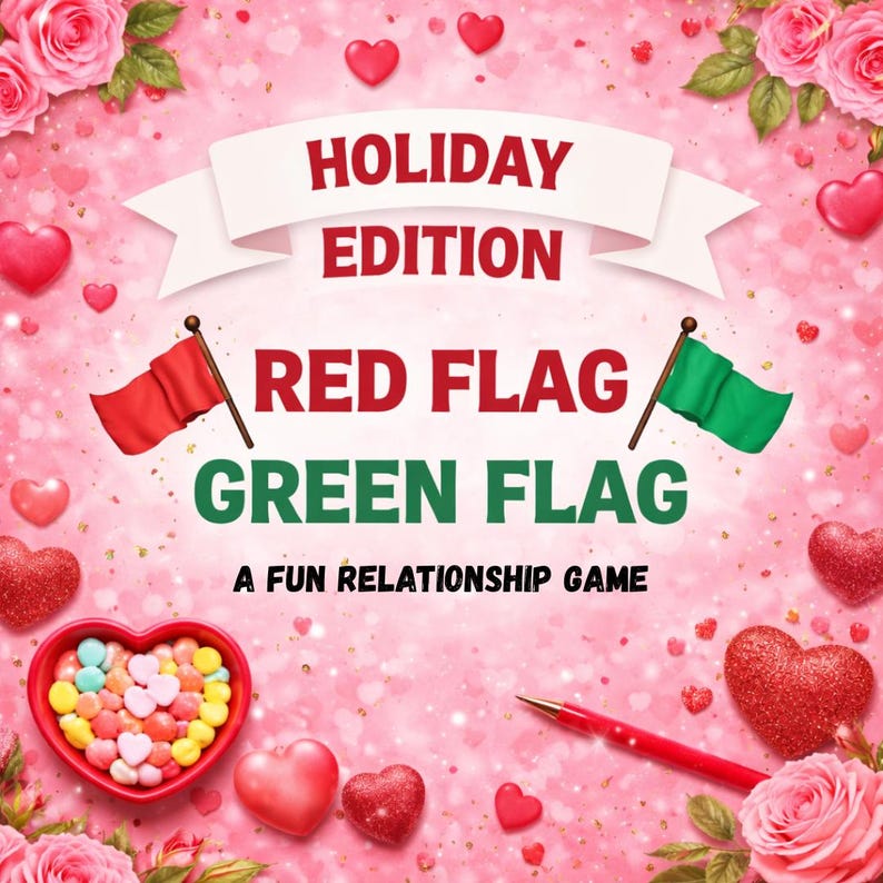 Red Flag Green Flag Holiday Edition, Fun Relationship Card Game ...