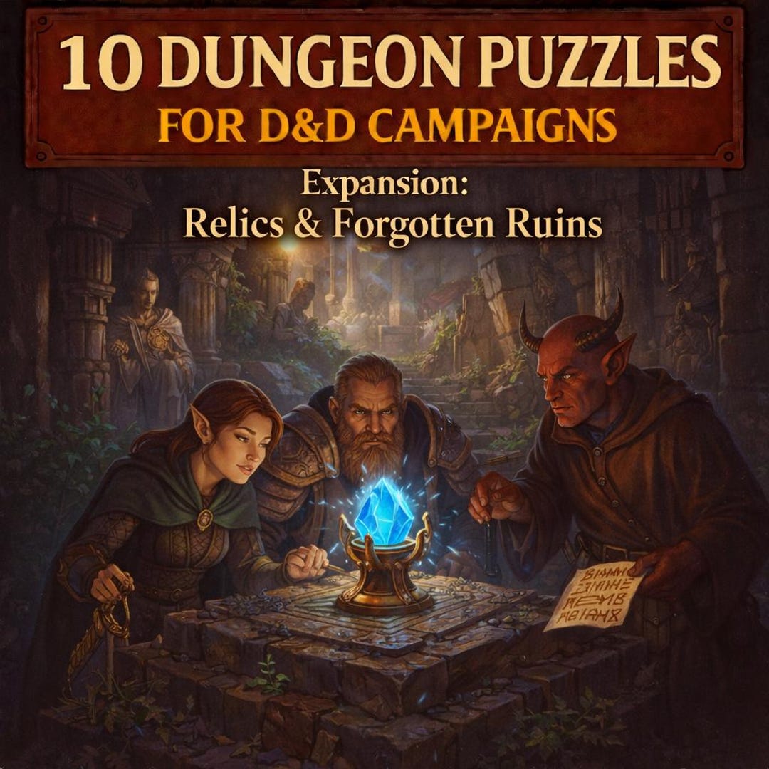 Dungeon Puzzles | Relics and Ruins Expansion (printable PDF) - Etsy