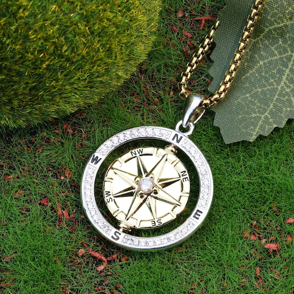 Compass Necklace - Etsy