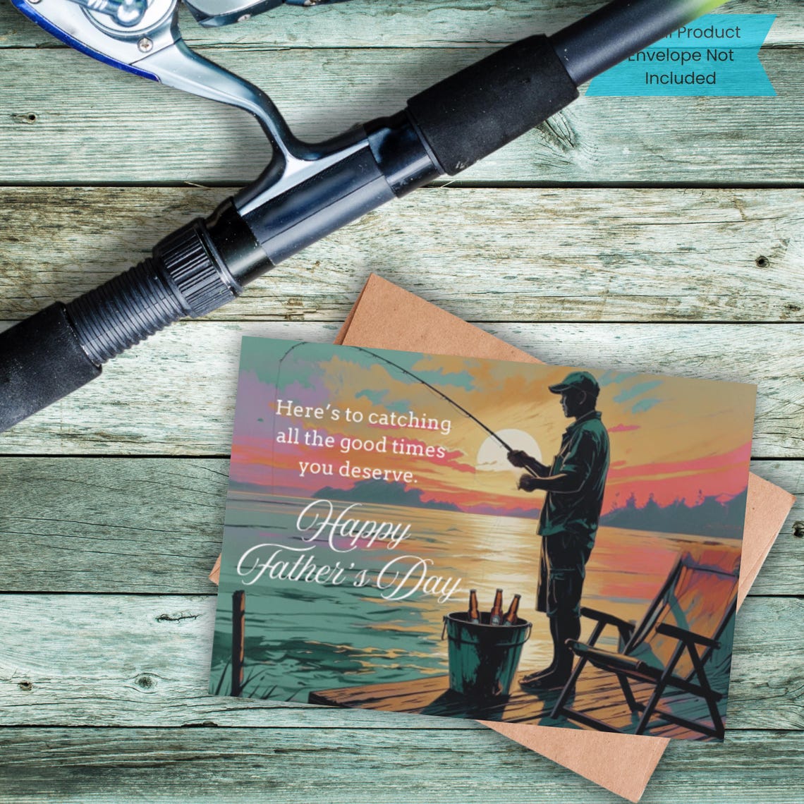 Father's Day Card Printable Digital Card Download for Fishing Dad - Etsy