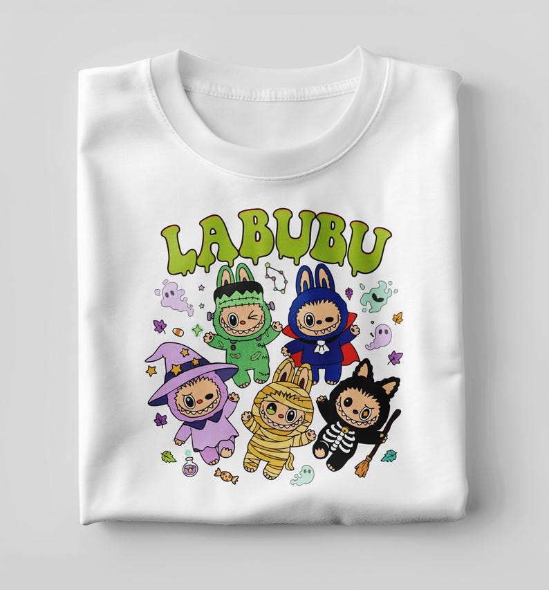 Labubu Boo Crew Halloween PNG SVG, Creepy Cute Halloween Sublimation ...