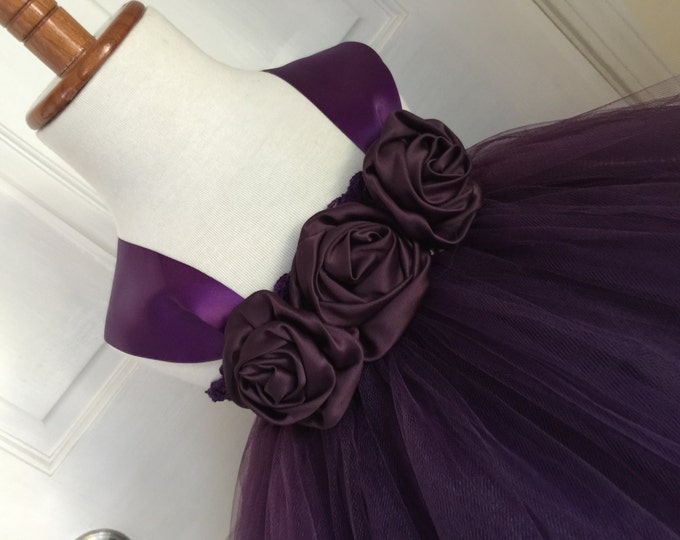 Plum Satin Tutu Dress Plum Lace Tutu Dress Eggplant Tutu - Etsy