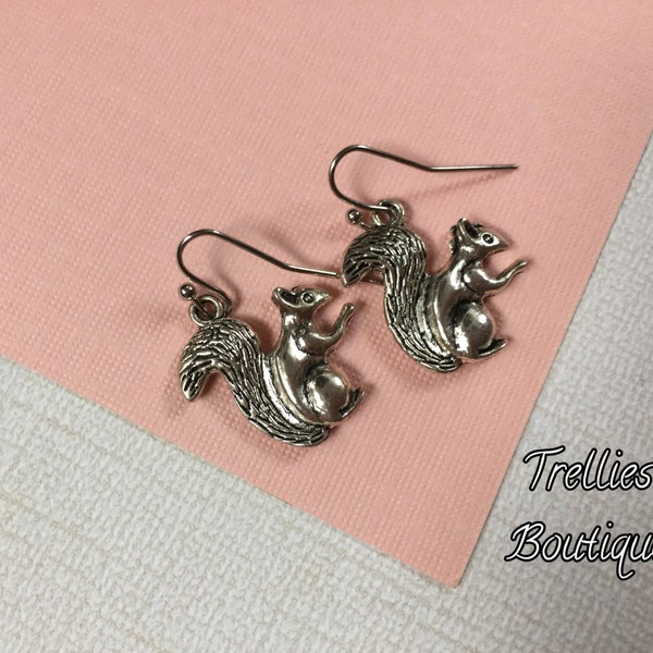 Squirrel Earrings - Etsy