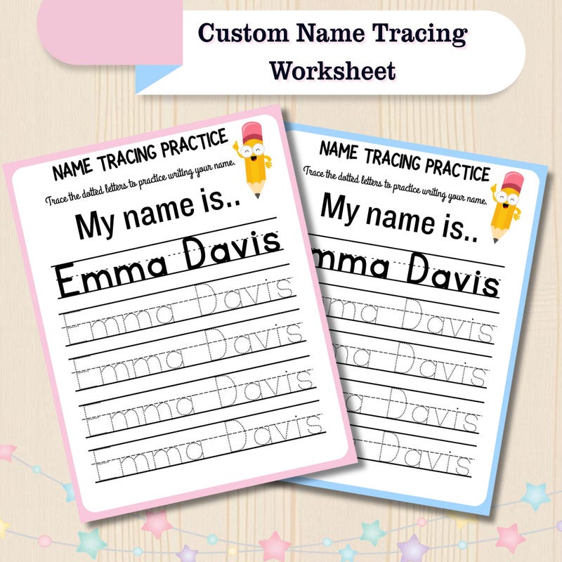 Editable Names Worksheet - Etsy