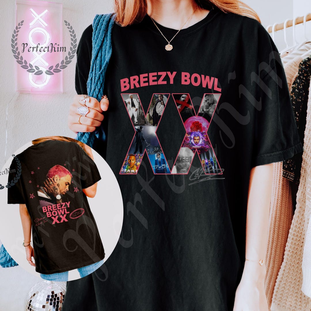 Chris Brown Tour Breezy Bowl XX V2 Sided T-shirt, Chris Brown Merch ...