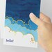 Blue Clouds Starry Night Sky Greeting Cards Pack of 24 hello Notecards ...