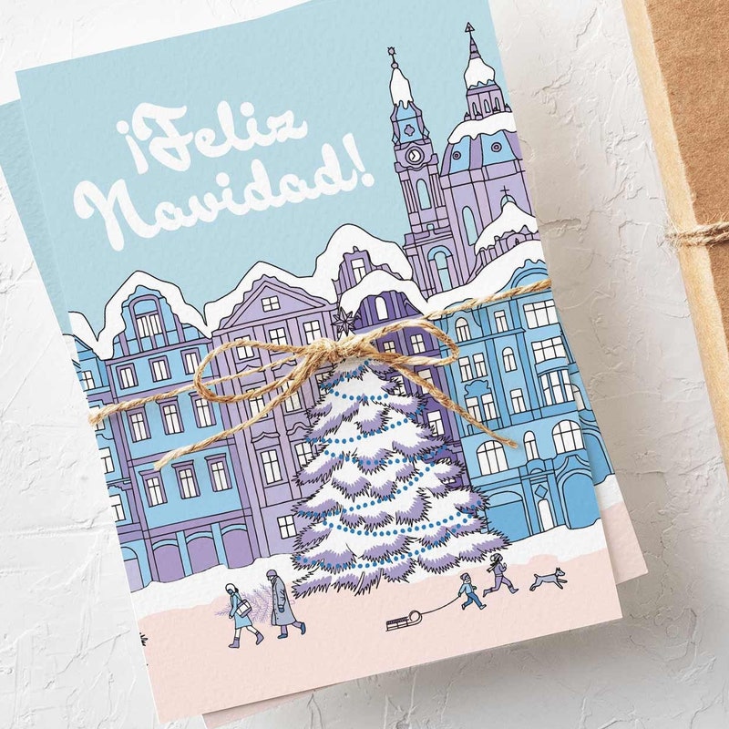 Spanish Holiday Card - Etsy