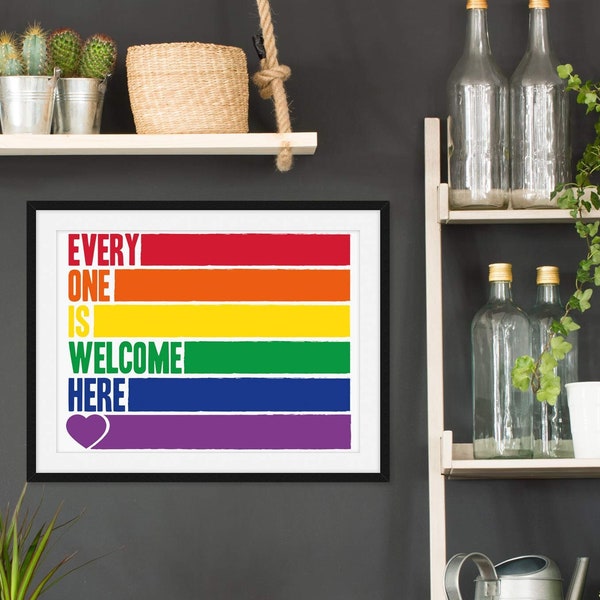 Everyone is Welcome - Etsy