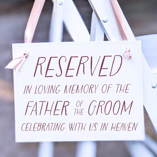 Memorial Chair Sign - Etsy