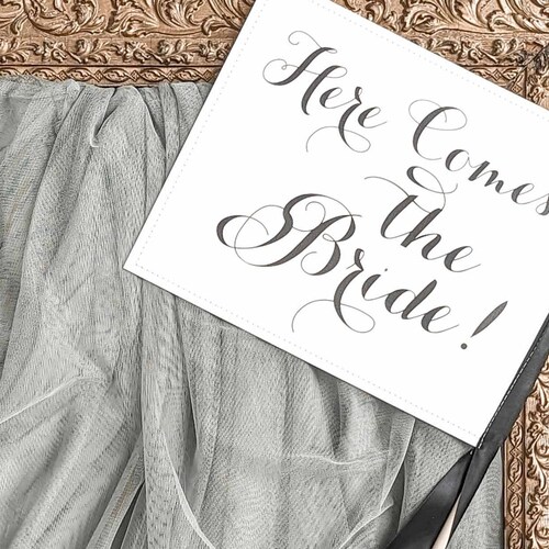 Here Comes the Bride Rustic Sign Wedding Woodland Sign - Etsy