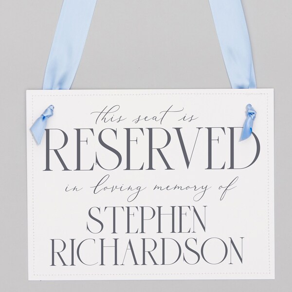 Reserved Seat Deceased Wedding Template - Etsy