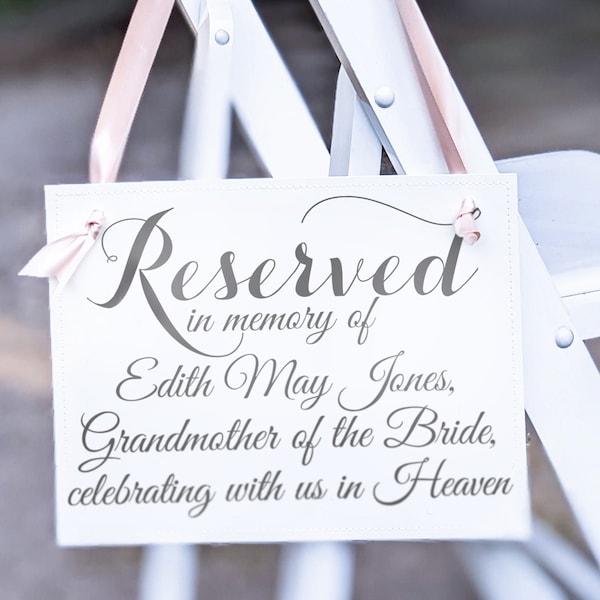 Memorial Wedding Sign - Etsy