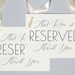 2 Reserved Row Signs - Formal Wedding Ceremony Seat Signage RR23C ...