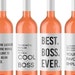 4 Pack Boss Boss Gift Wine Bottle Labels | Bosses Day Christmas Thank ...