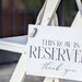 2 Reserved Signs for Wedding Chairs or Church Pews this Row is Reserved ...