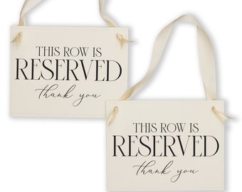 2 RESERVED Signs for Wedding Chairs or Church Pews Event | Etsy
