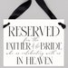 Father of the Bride Memorial Sign for Wedding Chair Banner - Etsy