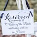 Father of the Bride Memorial Sign Reserved in Memory of Celebrating ...