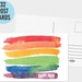 32 Happy Pride Postcards Rainbow Watercolor LGBT Cards June - Etsy