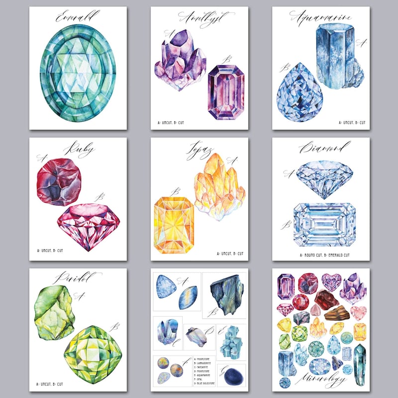 Gemstone Chart Poster - Etsy
