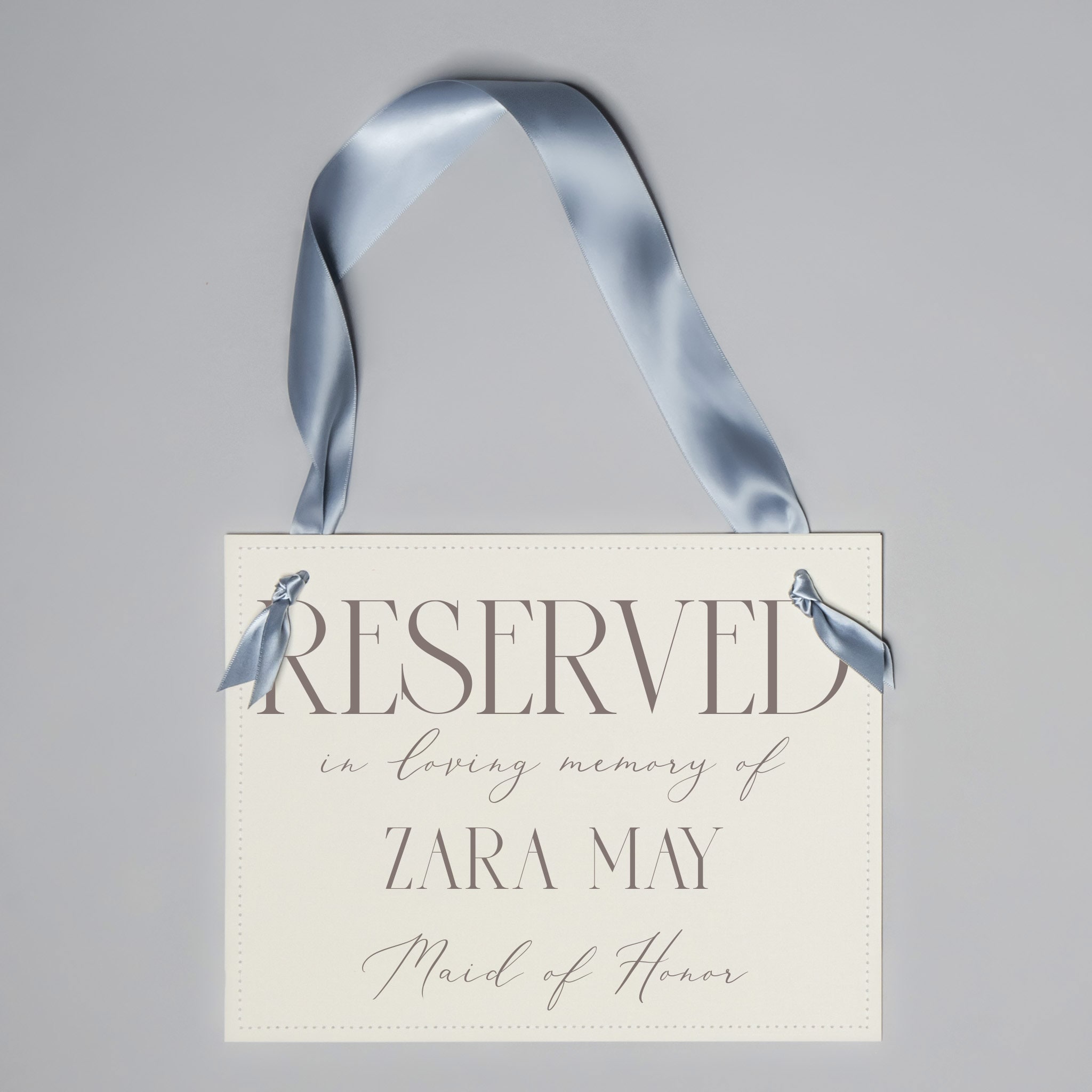 Personalized Reserved in Loving Memory of Name and Relationship Seat ...