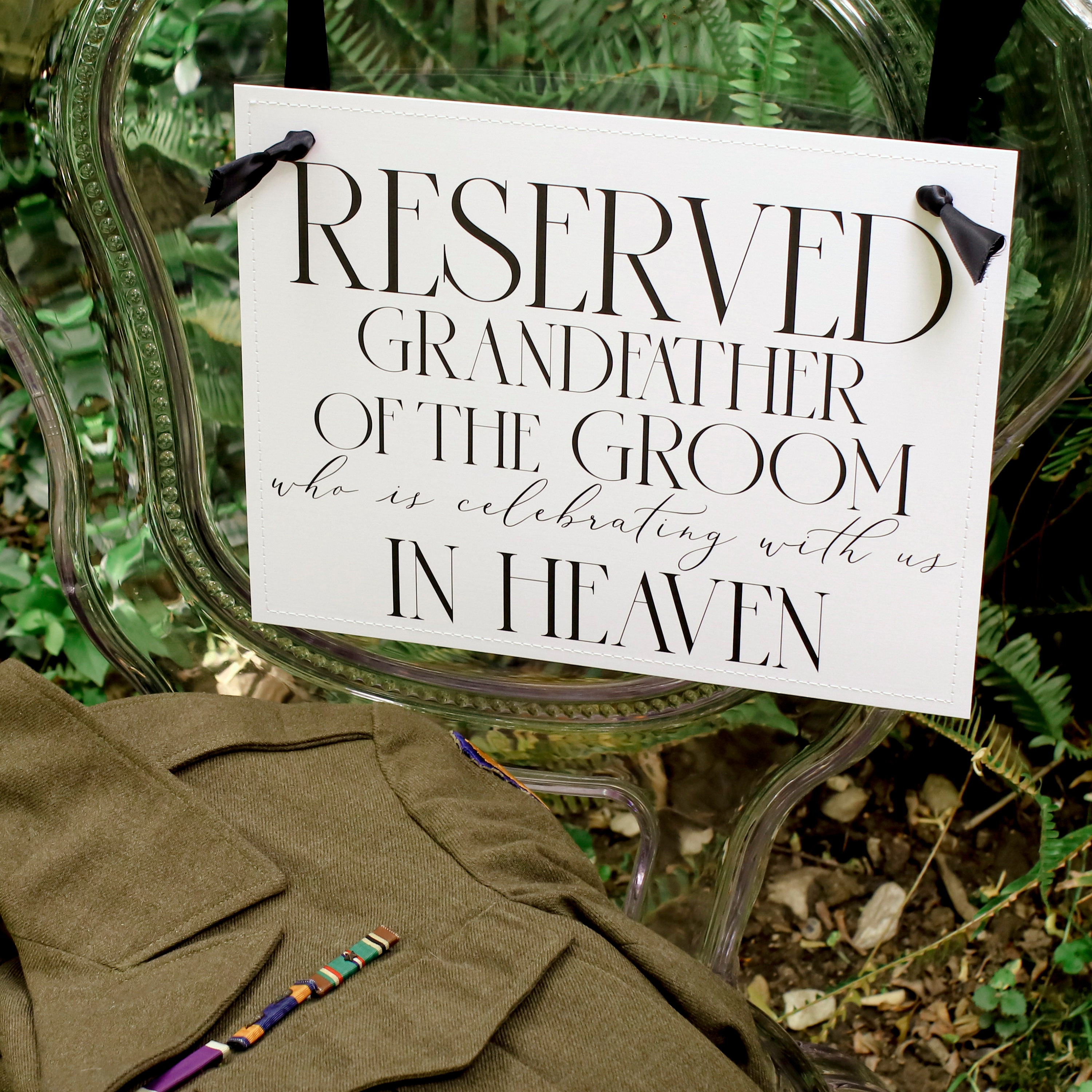 Memorial Sign for Grandfather of the Groom – Celebrating in Heaven ...