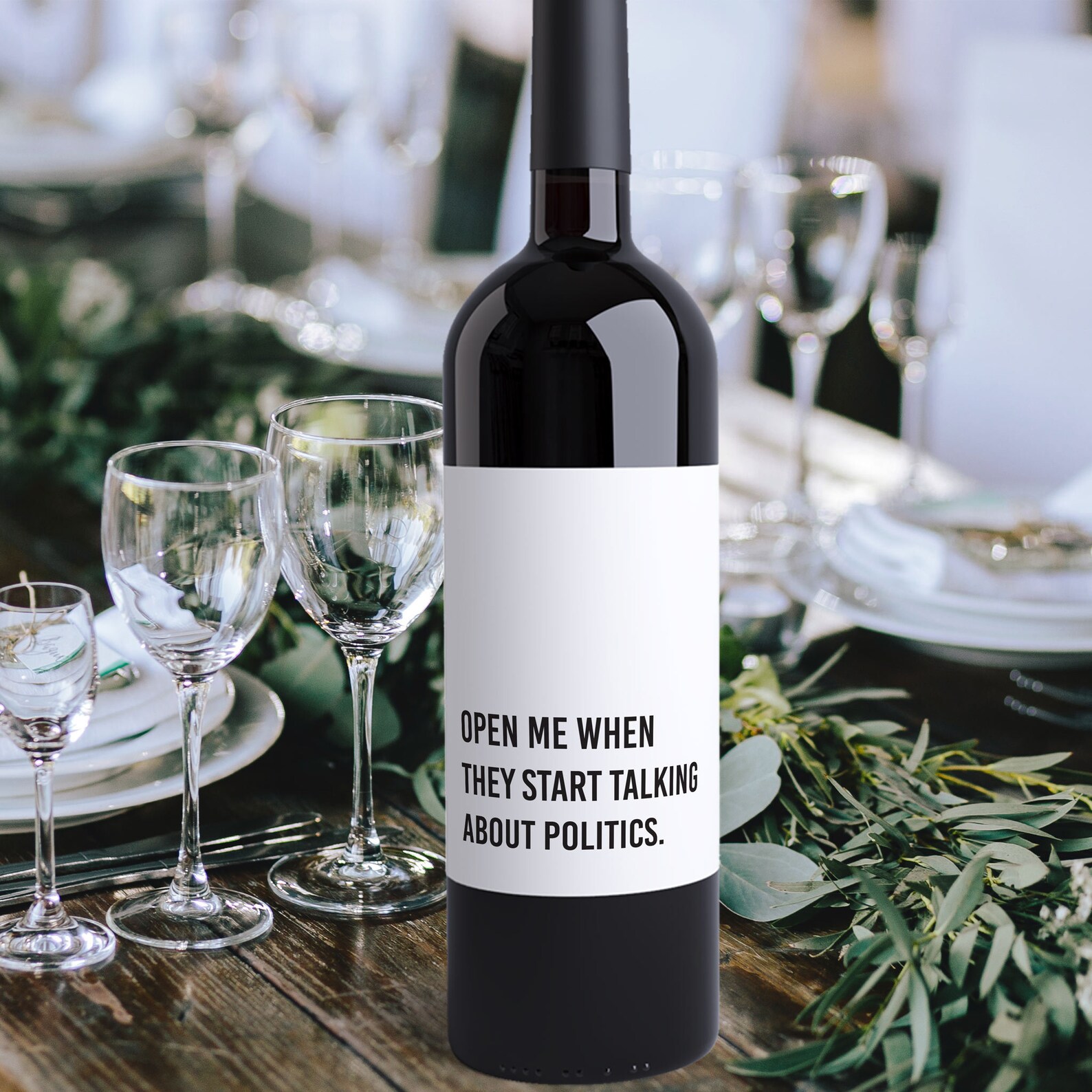 Dysfunctional Family Dinner Survival Pack of 4 Wine Labels - Etsy