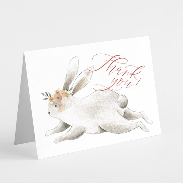 Bunny Thank You - Etsy