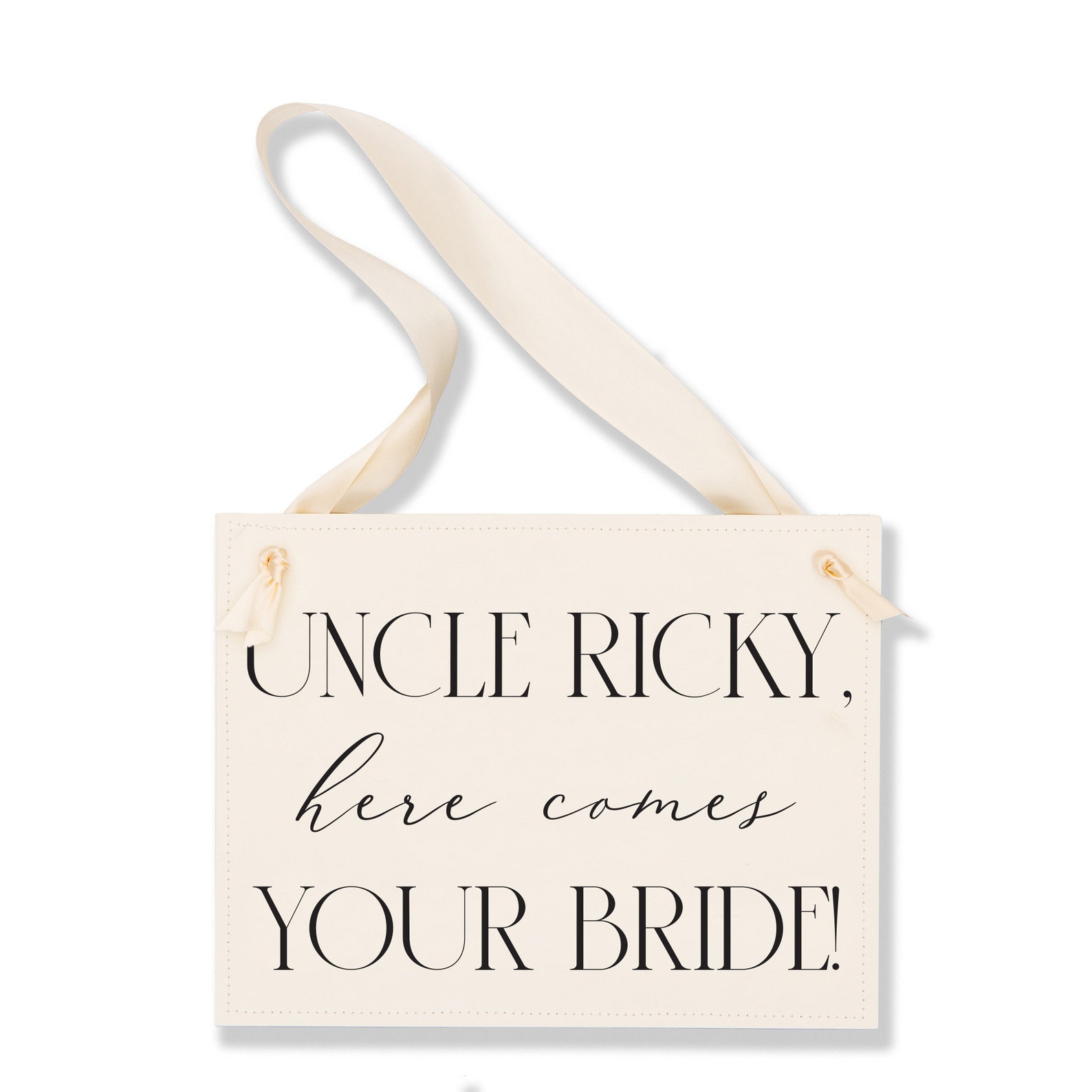 Personalized Here Comes Your Bride Wedding Sign for Uncle - Etsy