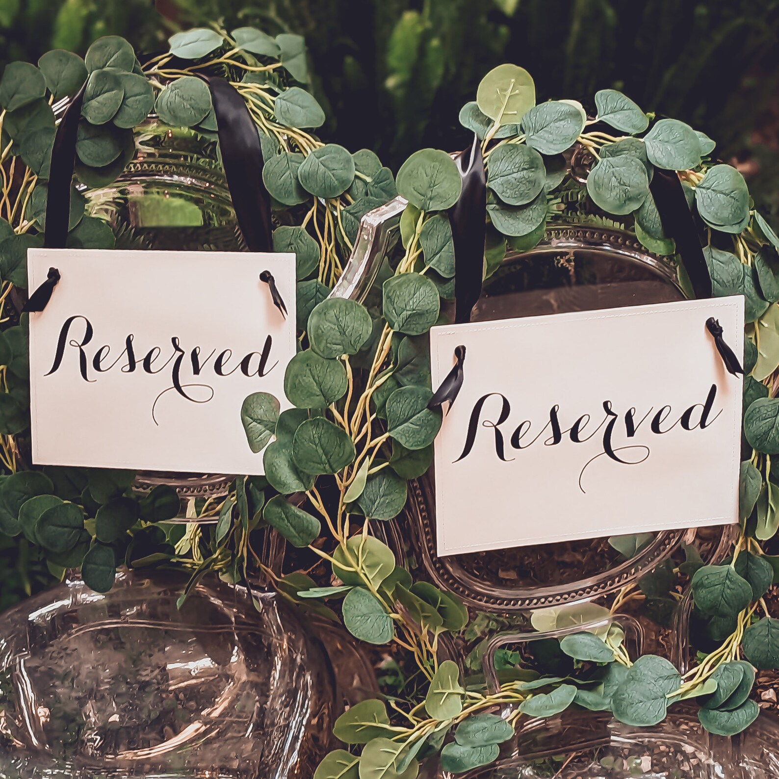 Set of 2 Reserved Signs Seat Banners Wedding Ceremony - Etsy