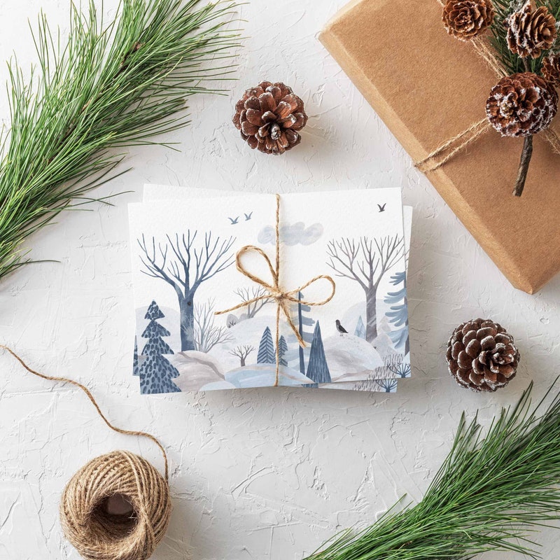 Winter Themed Cards - Etsy