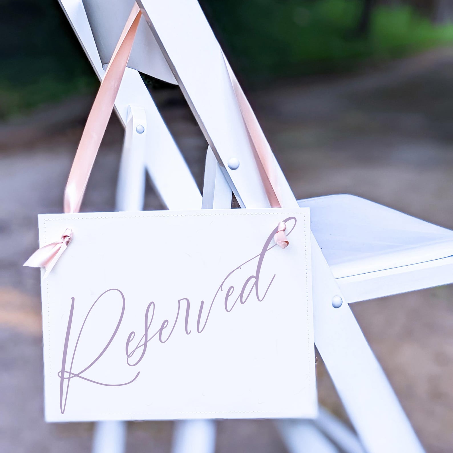 Set of Two Reserved Signs for Chair or Pew at Wedding Ceremony ...