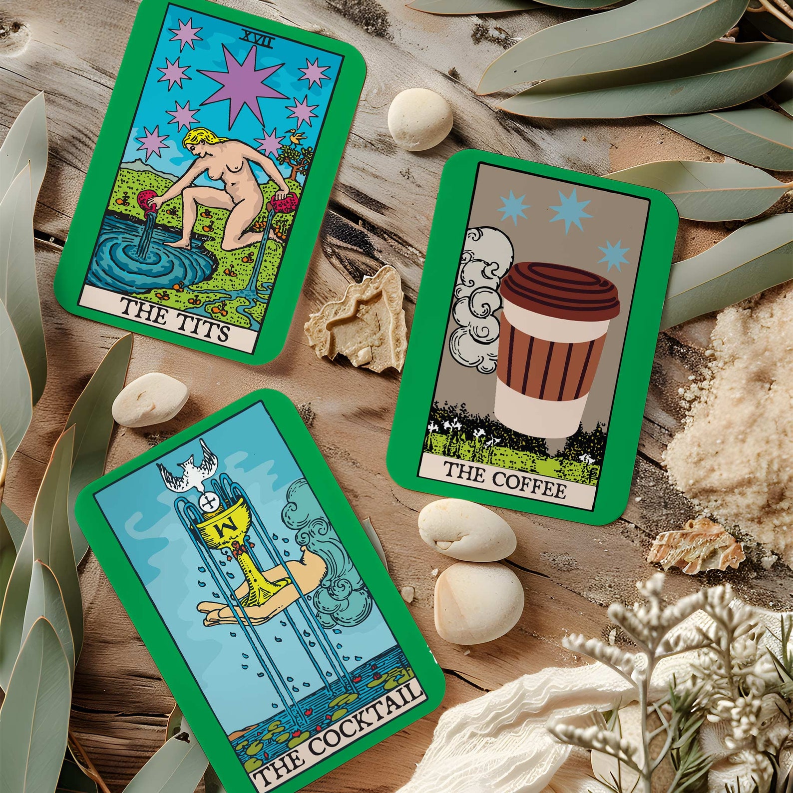 Cheeky Tarot-inspired Deck | Sassy and Quirky Oracle 16-card Colorful ...